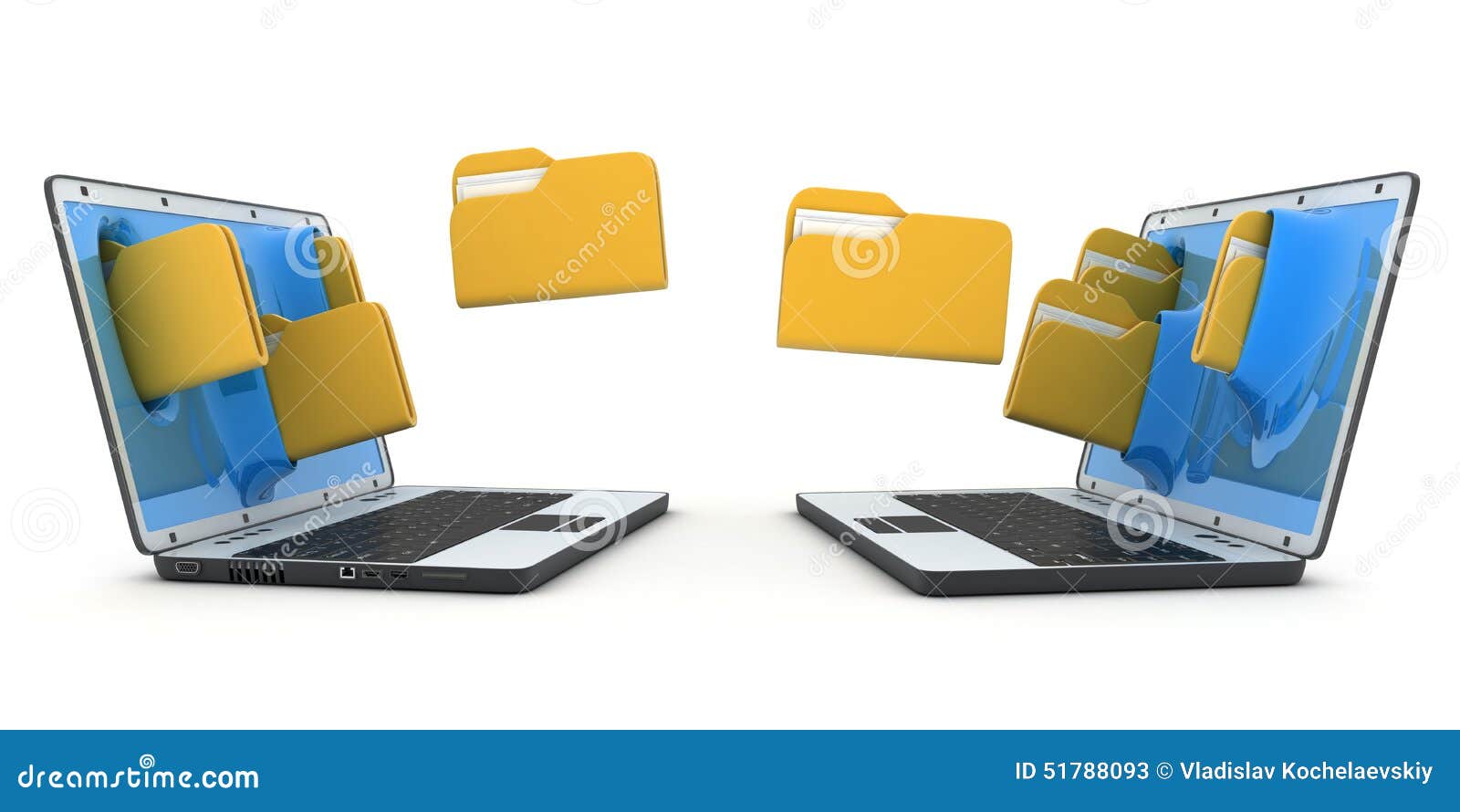 Laptops and file stock illustration. Illustration of archive - 51788093