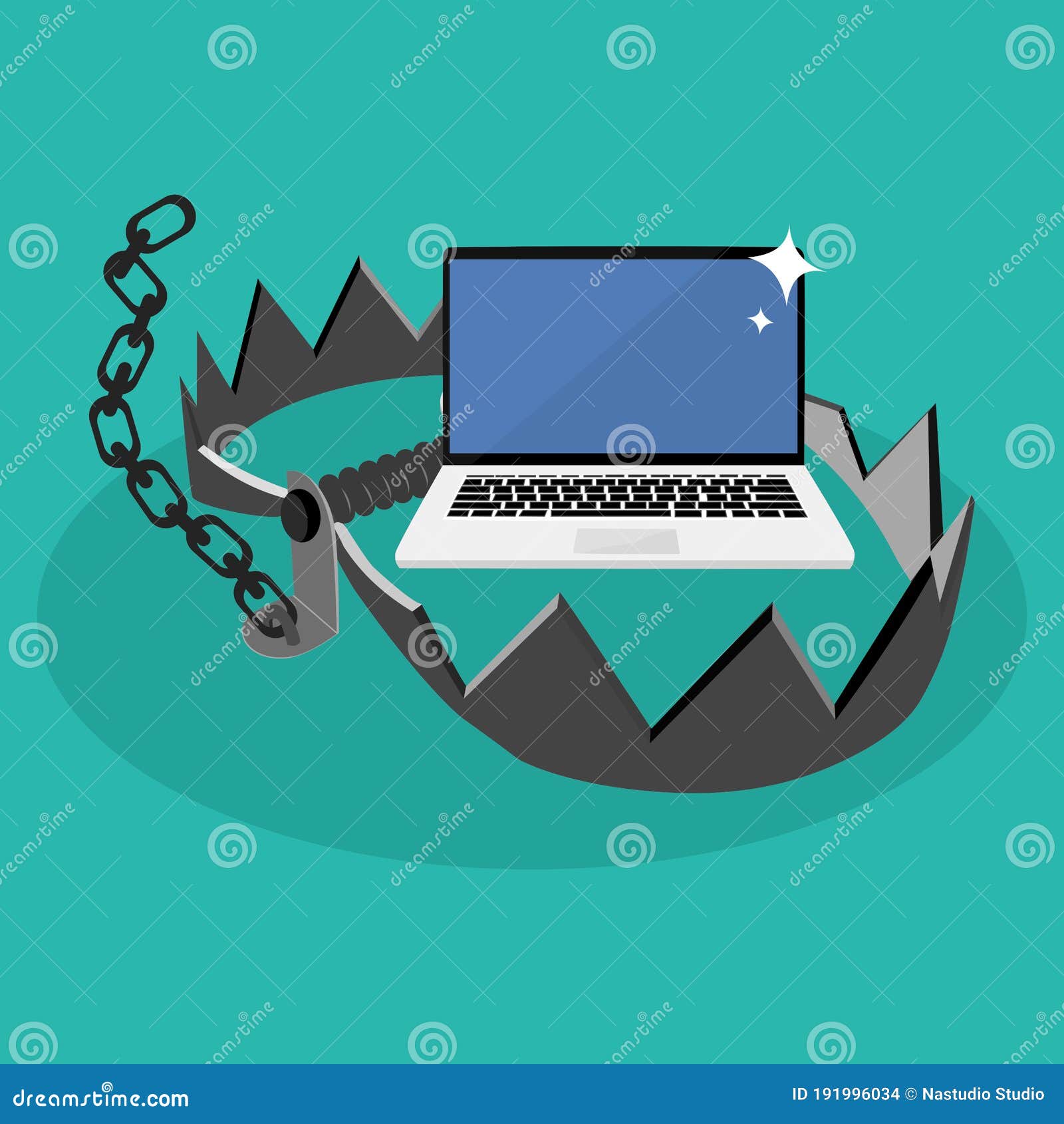 Iron Traps And Worried 3d Small Person. Royalty-Free Stock Image ...