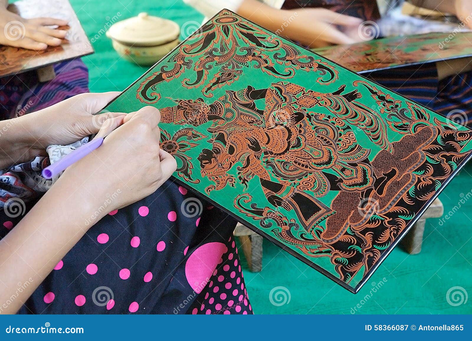 Laquer Works in Bagan Myanmar Stock Image - Image of object, travel ...