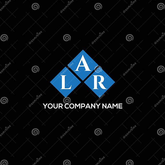 LAR Letter Logo Design on BLACK Background. LAR Creative Initials ...