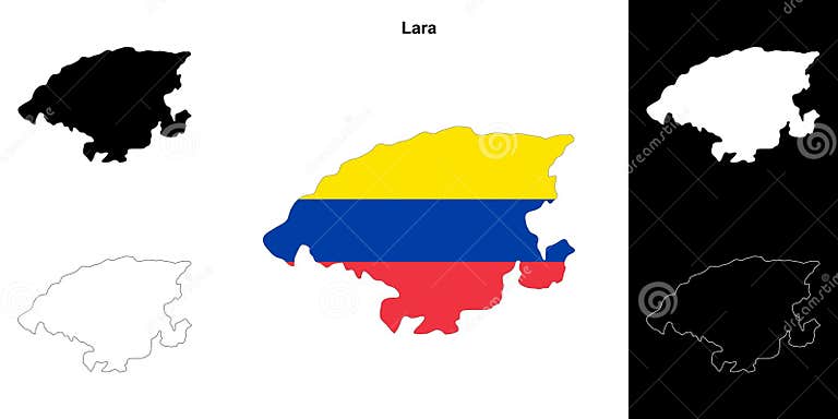 Lara outline map stock vector. Illustration of border - 323923670