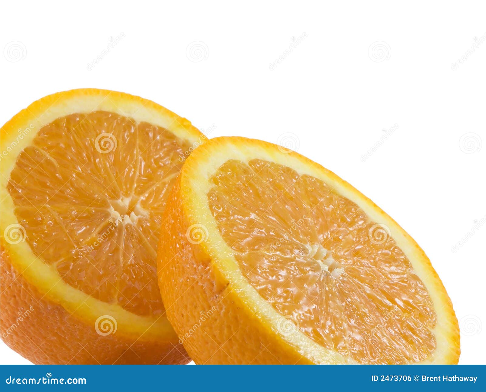 Laranja cortada foto de stock. Imagem de branco, coma - 2473706