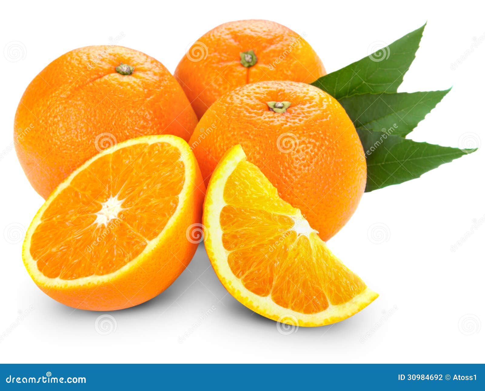 Laranja cortada foto de stock. Imagem de recorte, branco - 30984692