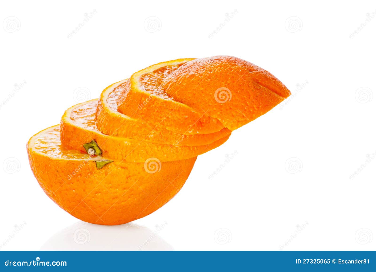 Laranja Cortada Isolada No Branco Imagem de Stock - Imagem de suculento ...
