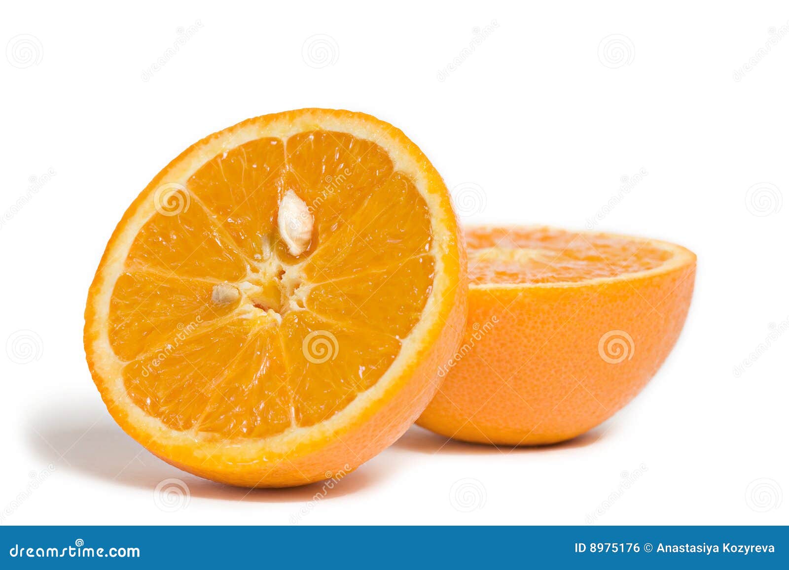 Laranja Cortada Isolada No Branco Foto de Stock - Imagem de fundo ...