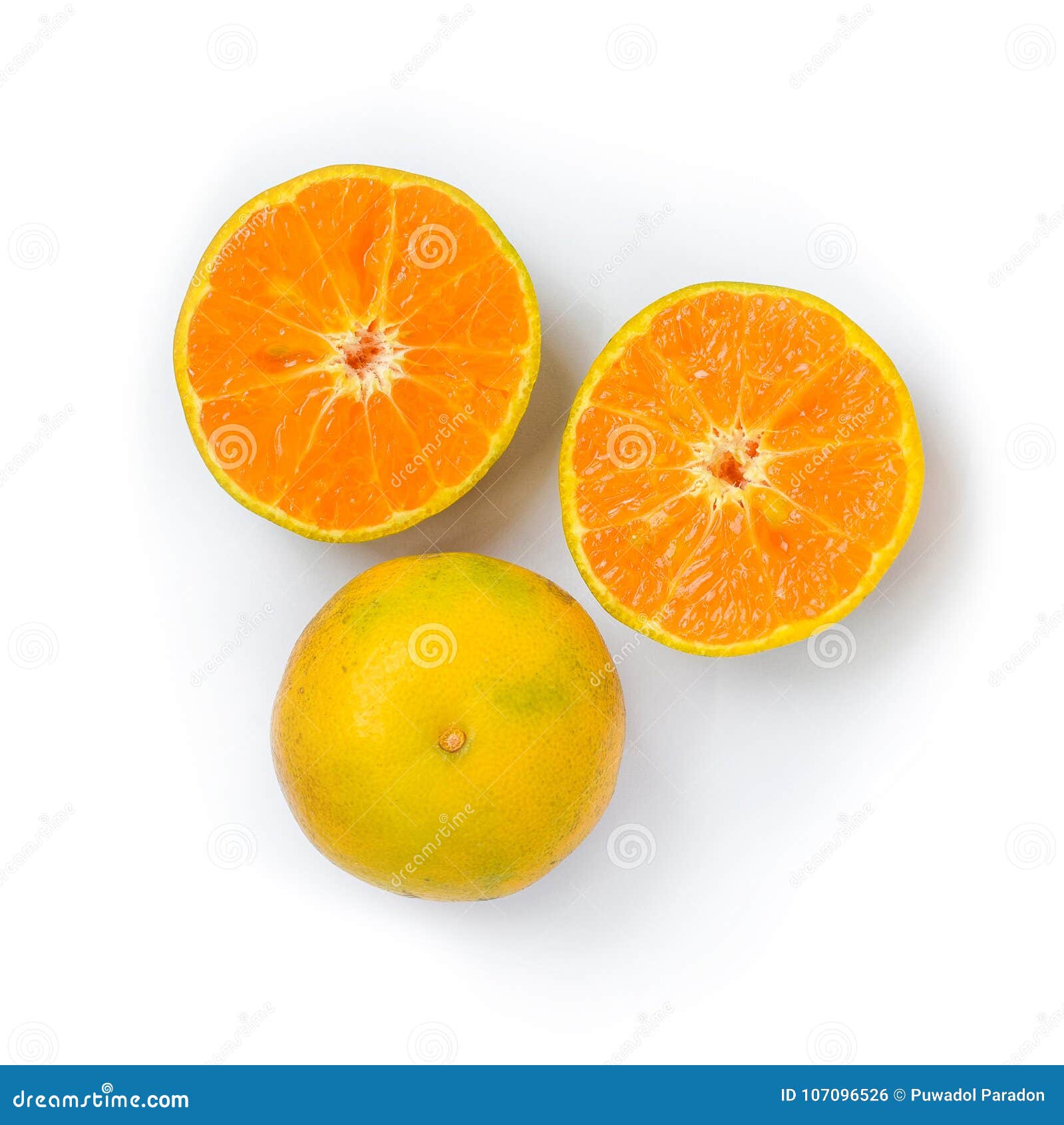 Laranja Cortada Isolada No Fundo Branco Foto de Stock - Imagem de ...