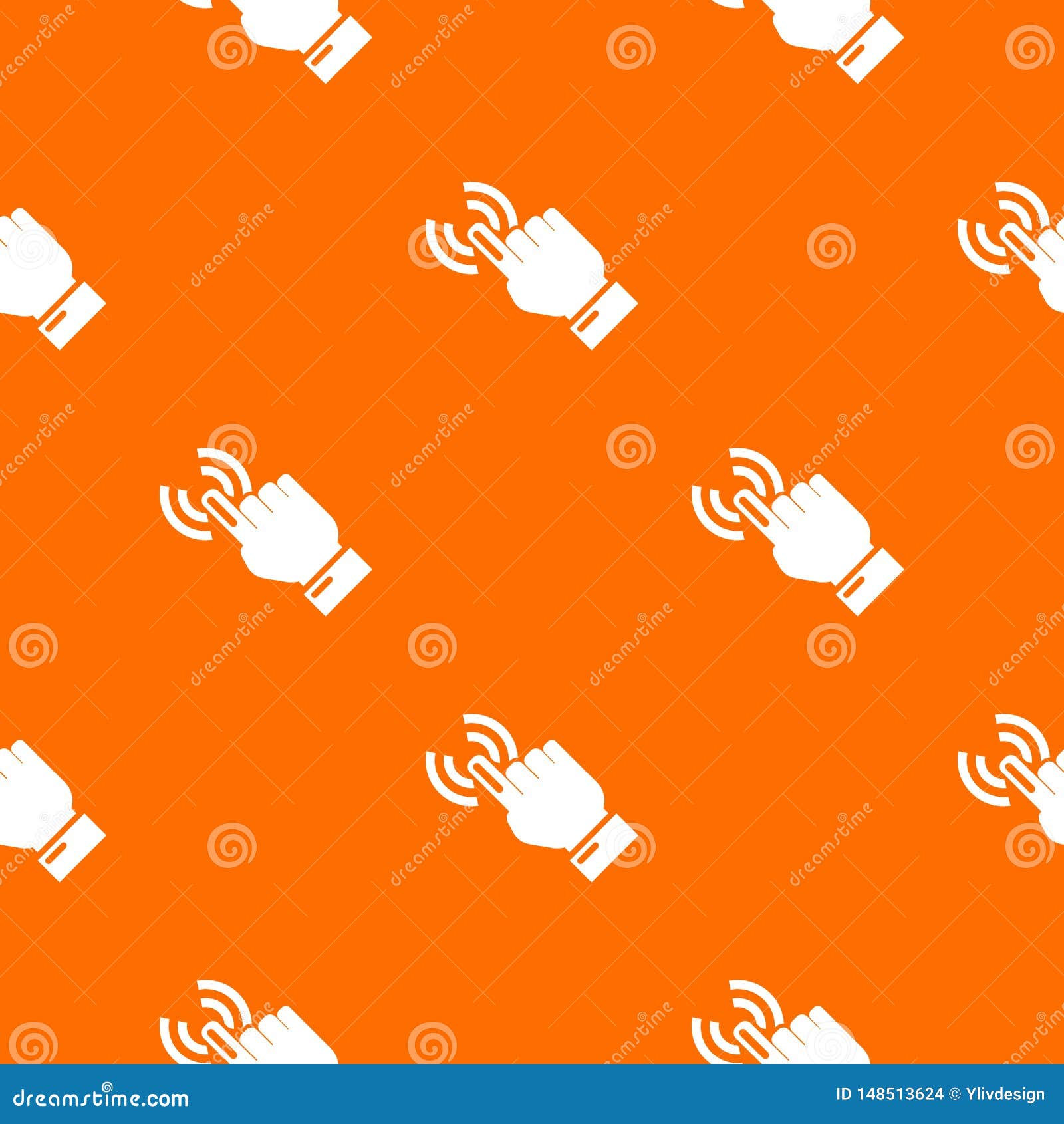 Laranja Do Vetor Do Teste Padrão Da Mão Do Cursor Ilustração do Vetor ...