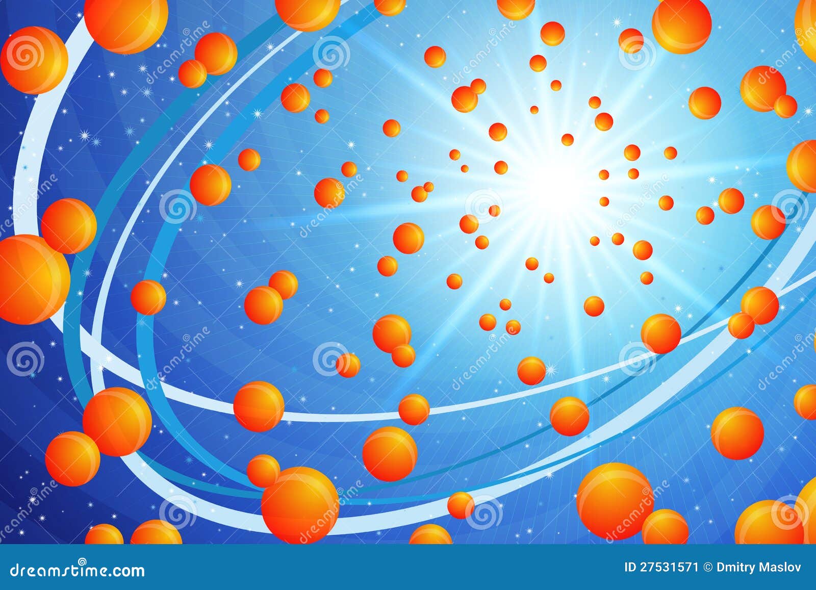 Laranja e azul ilustração do vetor. Ilustração de alargamento - 27531571