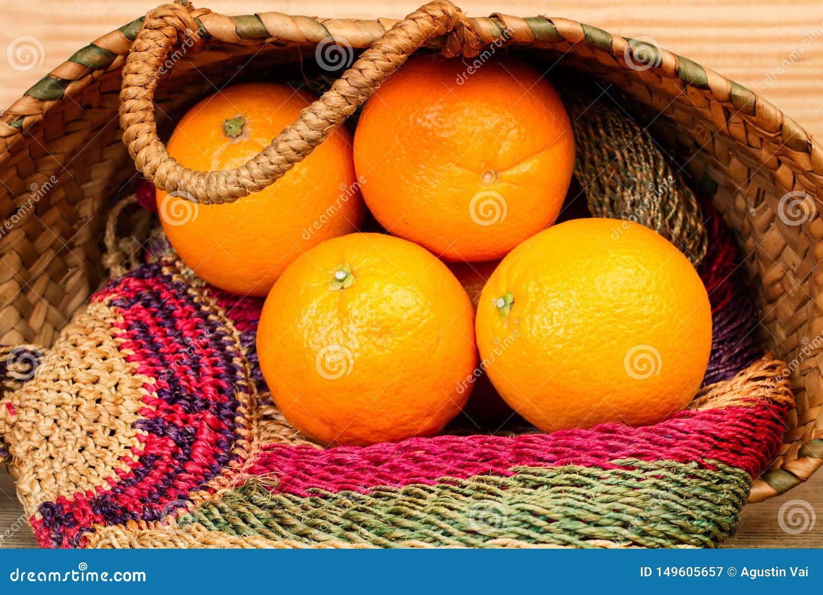 Laranjas Em Um Saco Feito Com Esparto Imagem de Stock - Imagem de ...