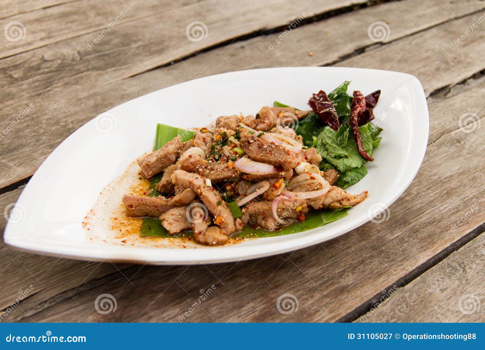 Larb pork stock image. Image of leaf, dinner, herbs, cuisine - 31105027