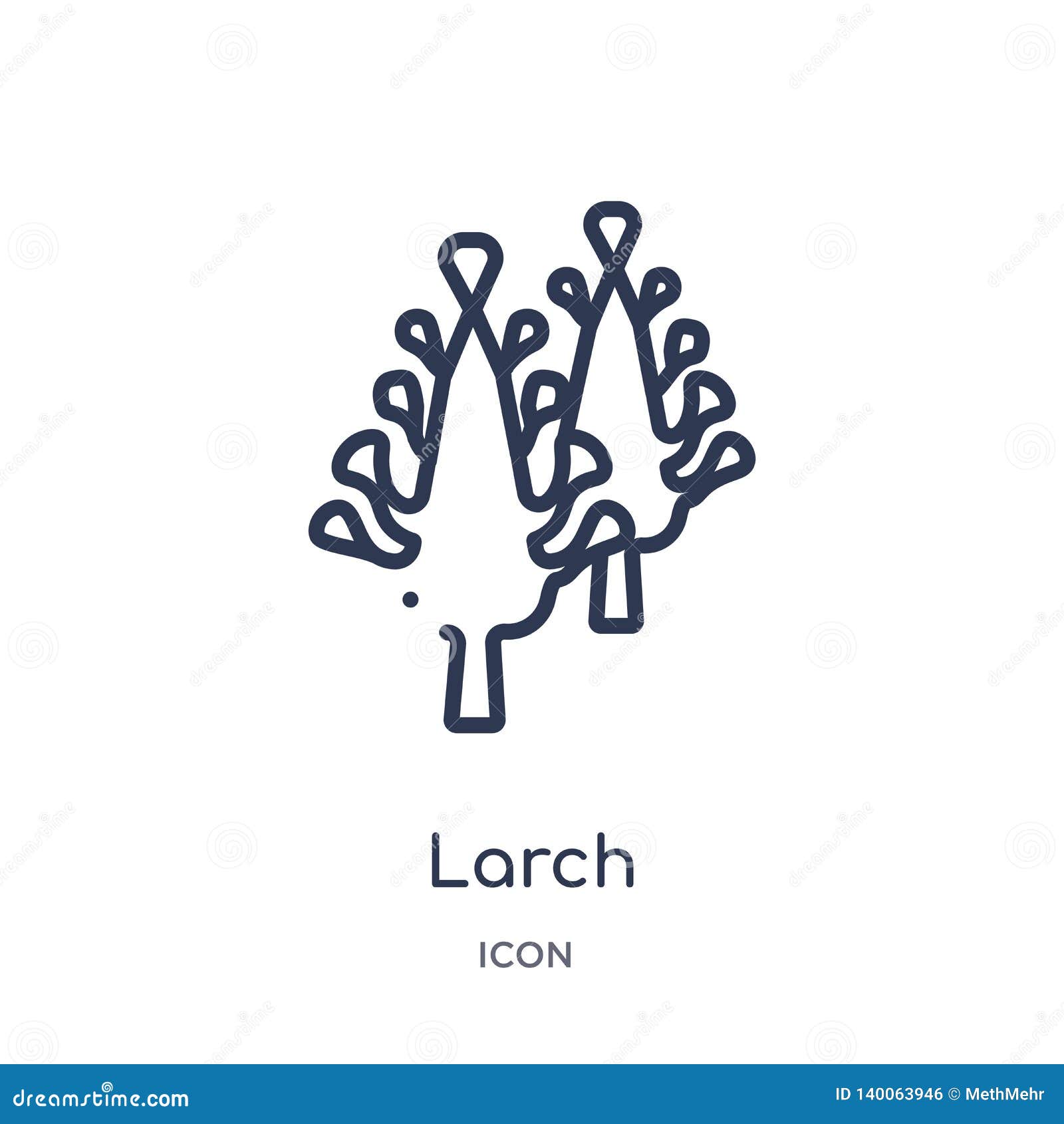 Larch Icon from Nature Outline Collection. Thin Line Larch Icon ...