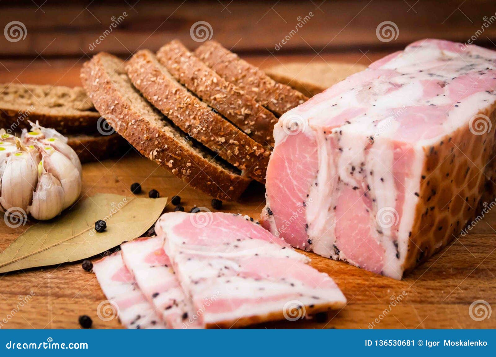 Lard and meat stock image. Image of meal, look, background - 136530681