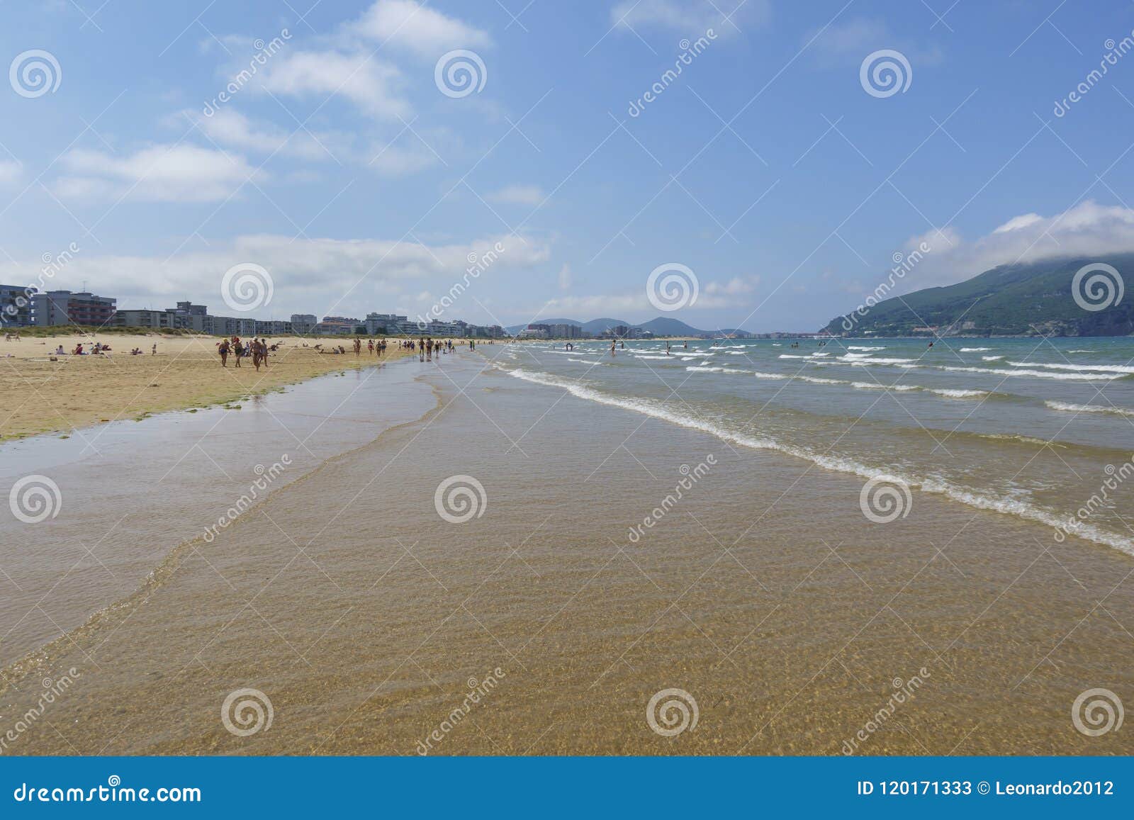 Laredo Beach, Cantabria, Spain. Stock Image - Image of tourism ...