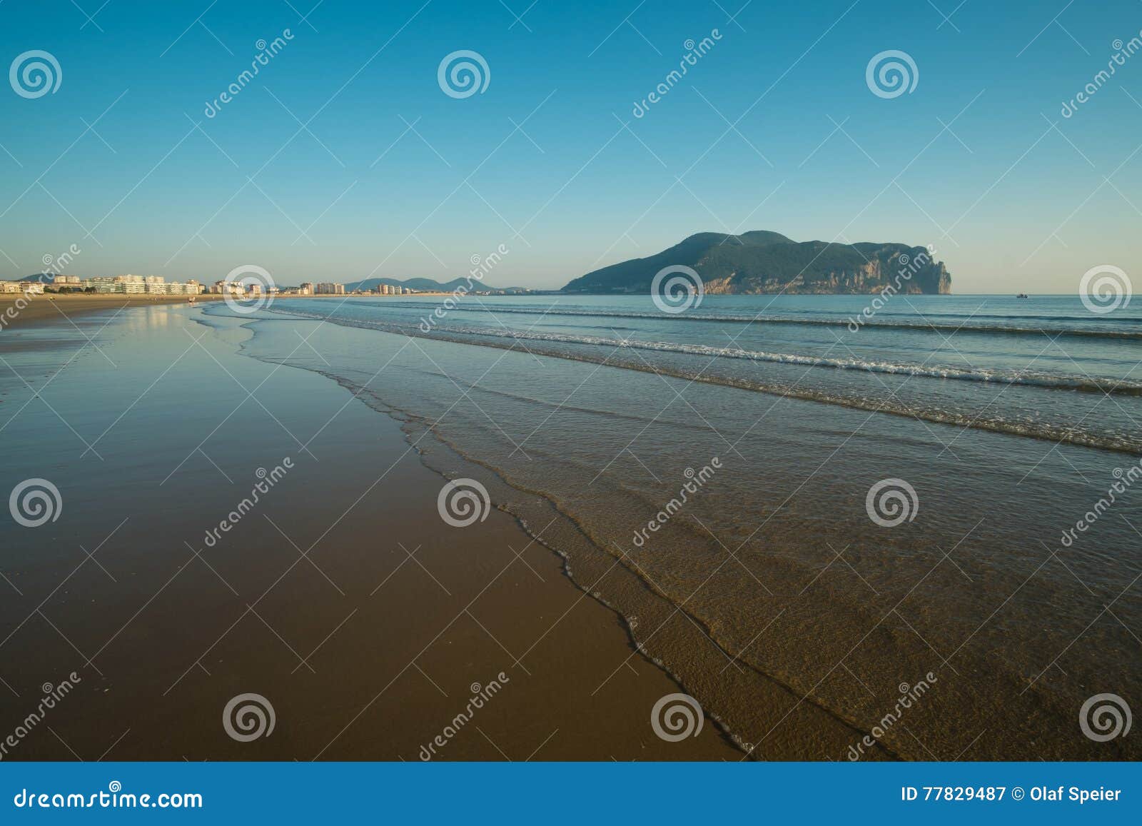 Laredo beach stock image. Image of coast, spain, europe - 77829487