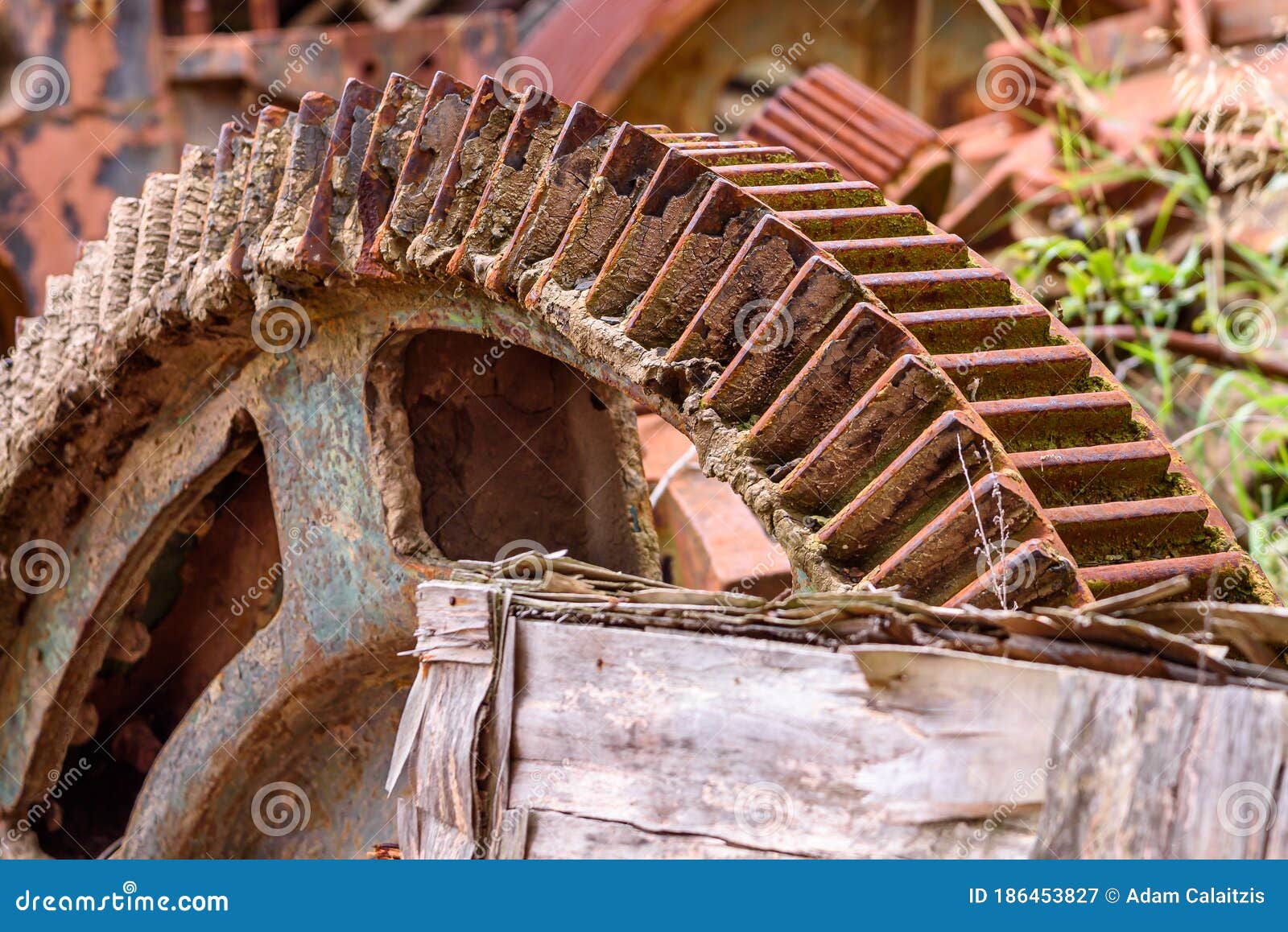 Old Rusty Machine Parts stock image. Image of large - 186453827