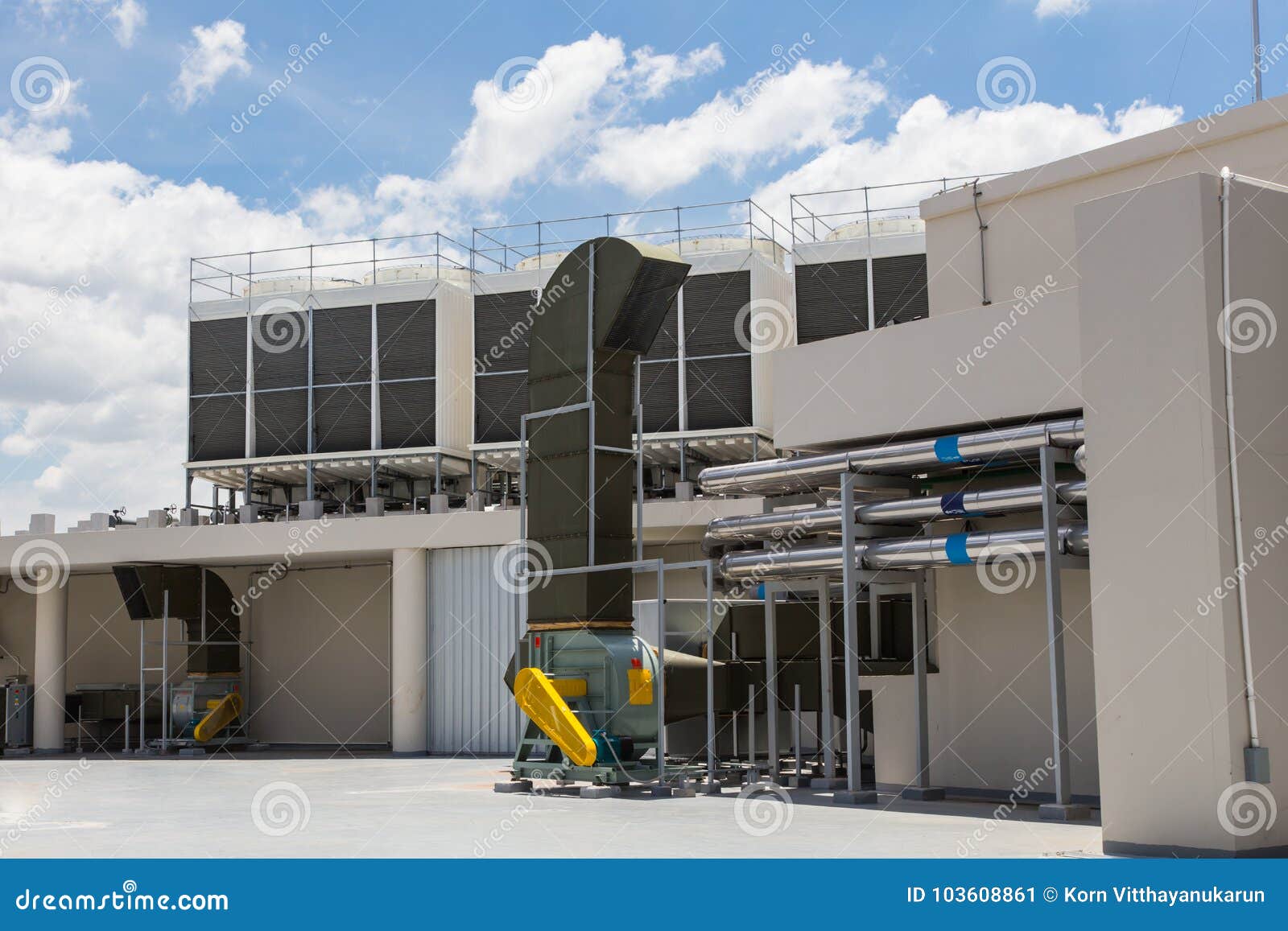 Large AC HVAC Air Conditioner Stock Image - Image of industrial ...