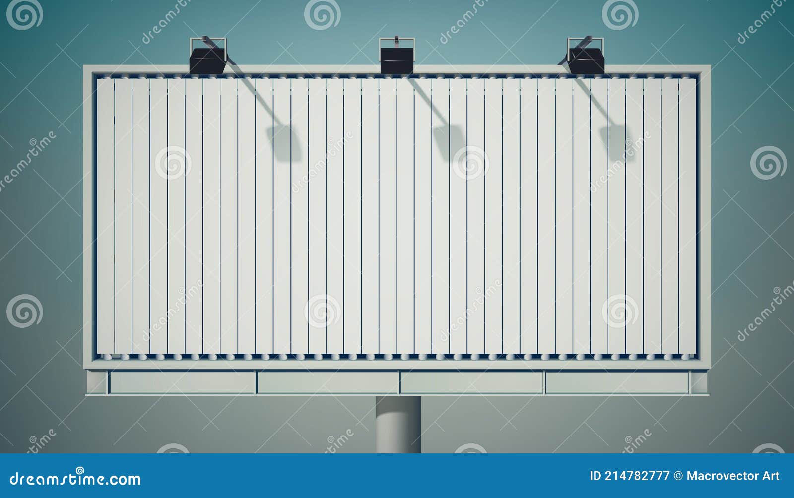 Large Advertising Horizontal Billboard Stock Vector - Illustration of ...