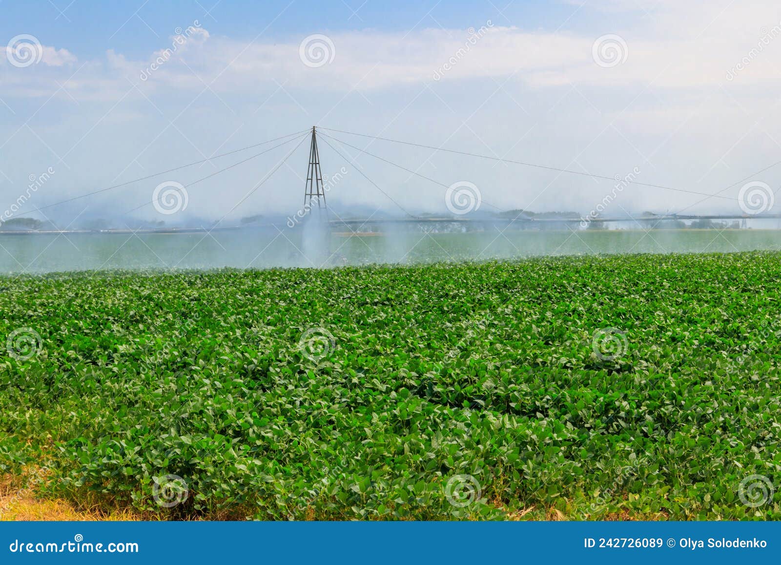 Large Agricultural Irrigation System in Field Stock Image - Image of ...