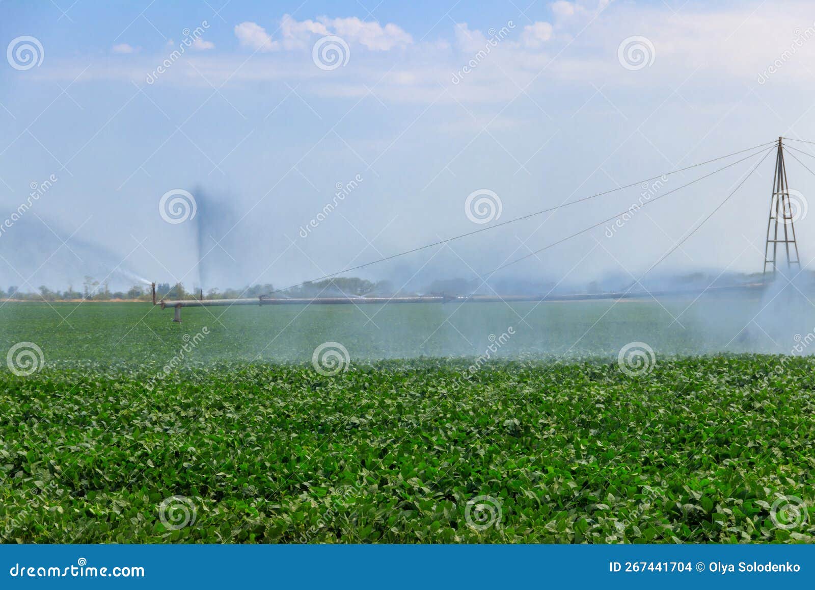 Large Agricultural Irrigation System in Field Stock Photo - Image of ...