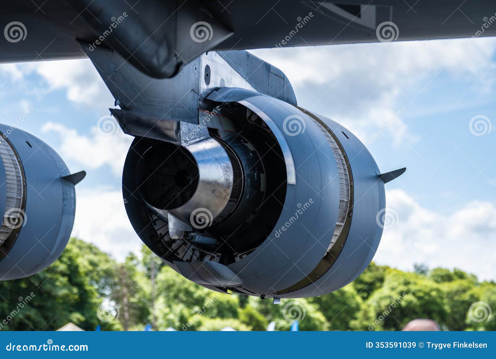 Large Aircraft Engine on a Military Transport Plane.. Stock Image ...