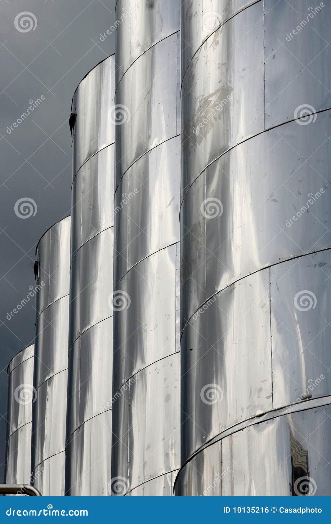 Large aluminum tanks stock photo. Image of modern, engineering - 10135216