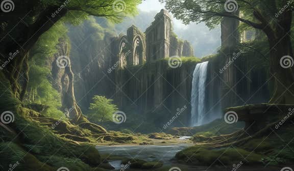 A Large and Ancient Building in the Middle of the Forest Where a ... A Large and Ancient Building in the Middle of the Forest Where a ...