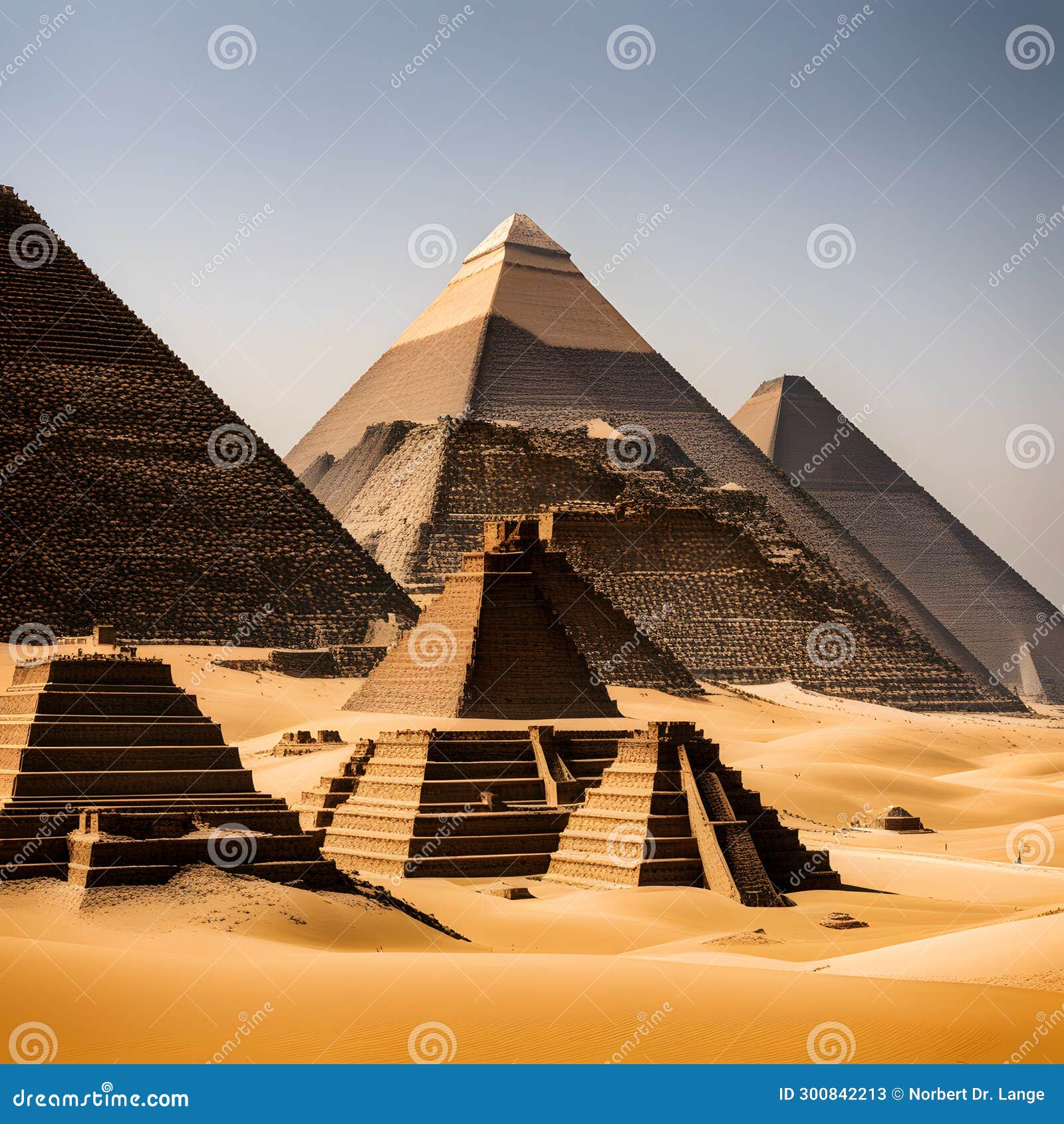 Large Ancient Pyramids, Ai-generatet Stock Image - Image of egypt ...