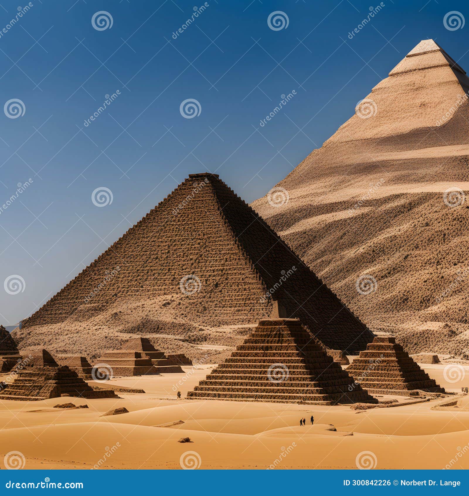 Large Ancient Pyramids, Ai-generatet Stock Illustration - Illustration ...