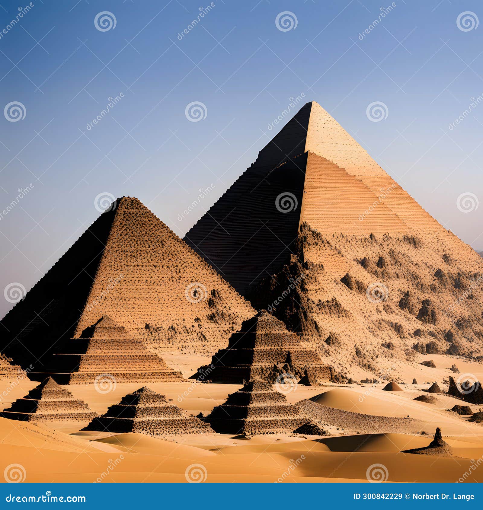Large Ancient Pyramids, Ai-generatet Stock Image - Image of egypt ...