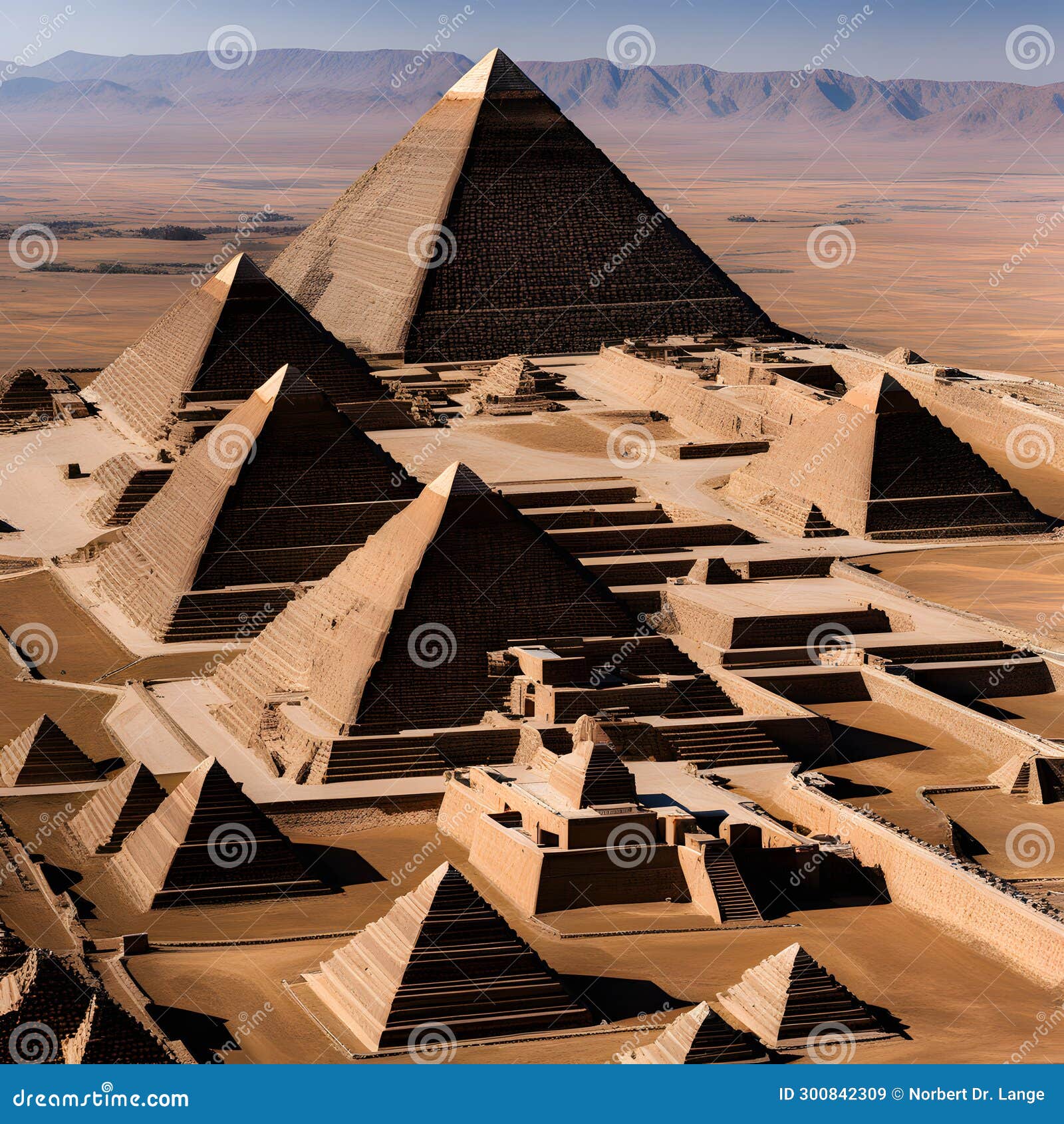 Large Ancient Pyramids, Ai-generatet Stock Image - Image of pharaohs ...