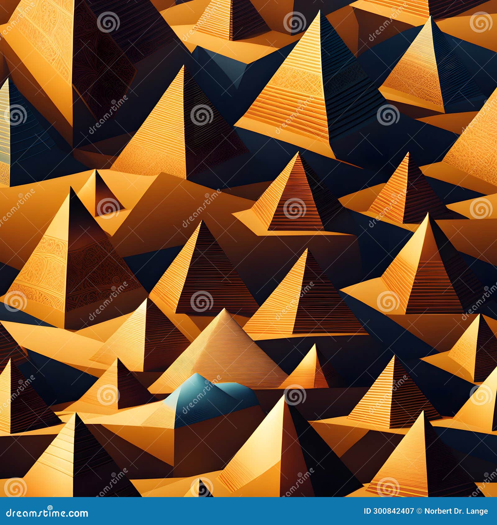 Large Ancient Pyramids, Ai-generatet Stock Image - Image of pyramids ...