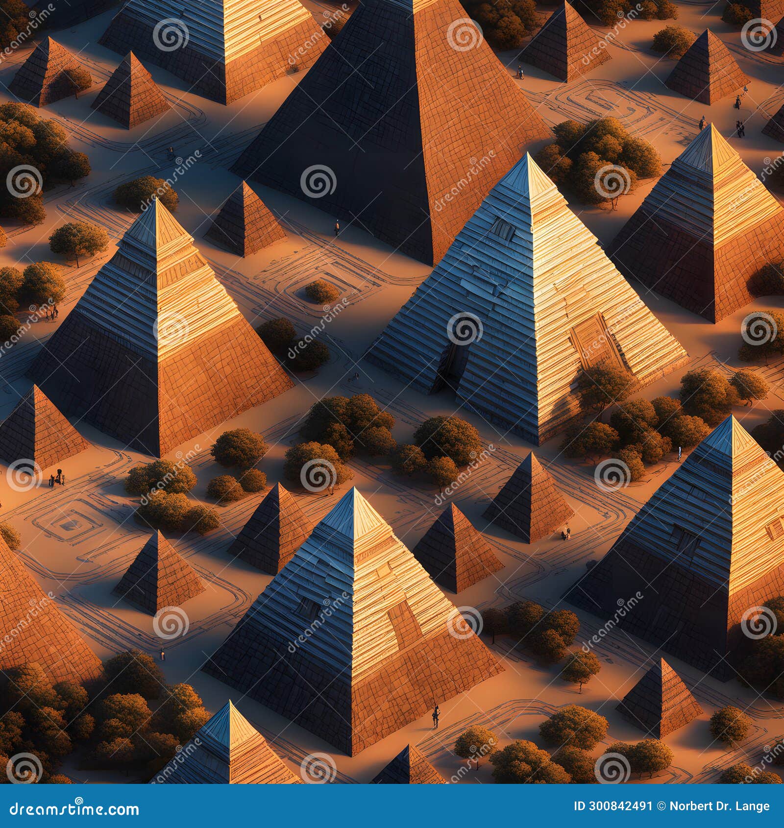 Large Ancient Pyramids, Ai-generatet Stock Image - Image of ancient ...
