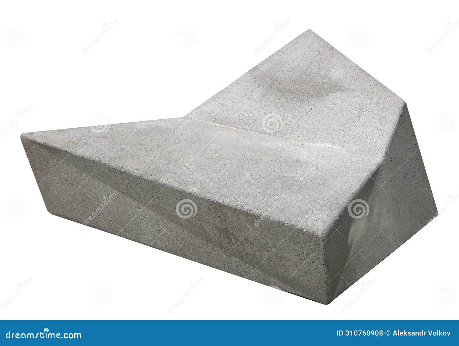 Large Angular Stone Made of Concrete Isolated Stock Photo - Image of ...