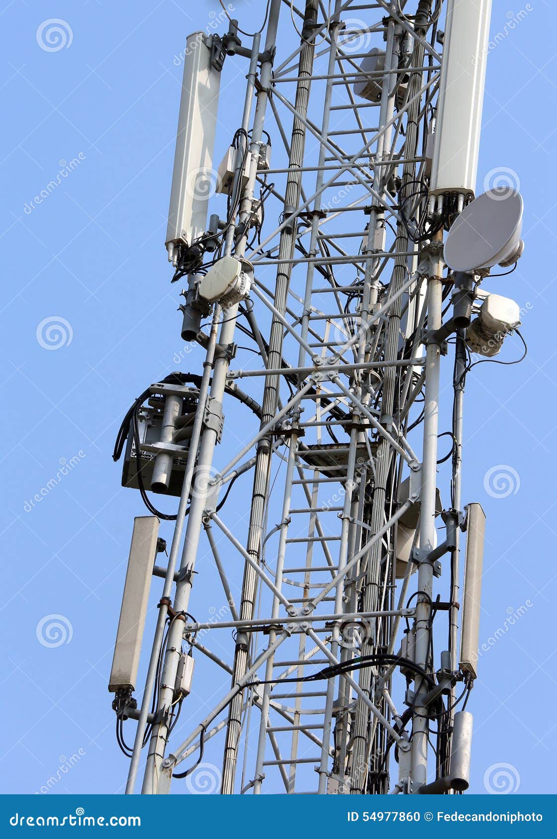 Large Antenna for Cell Phone Signals on the Trellis Stock Photo - Image ...