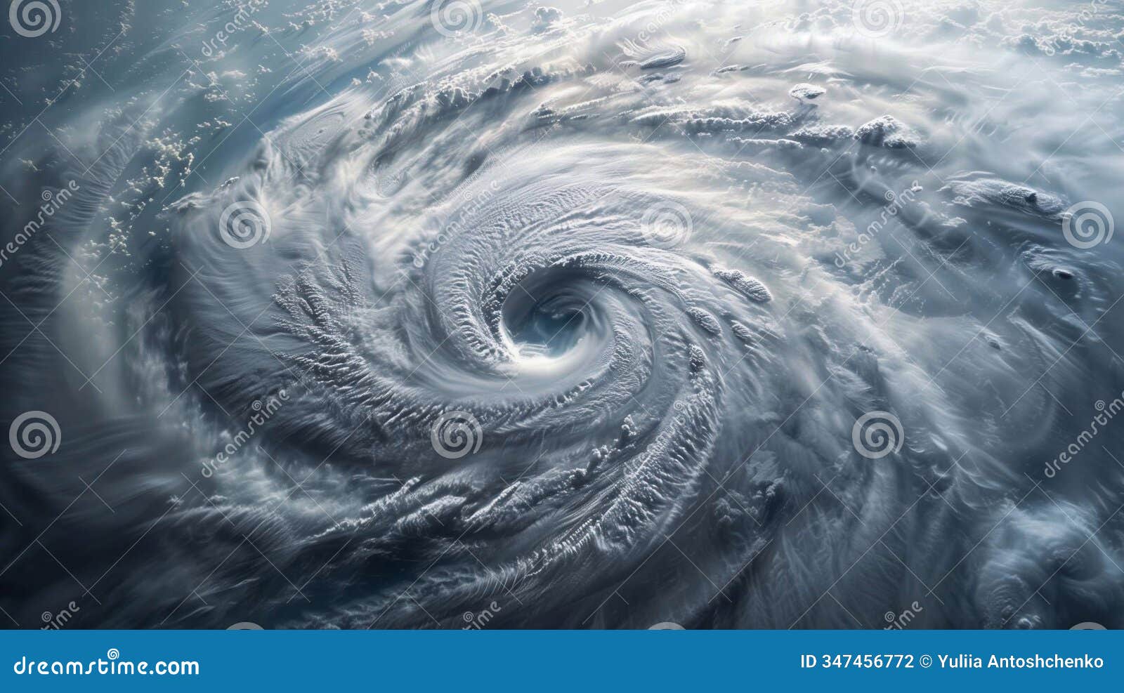 A Large Anticyclone Spirals Above, Showing Its Powerful Clouds And ...