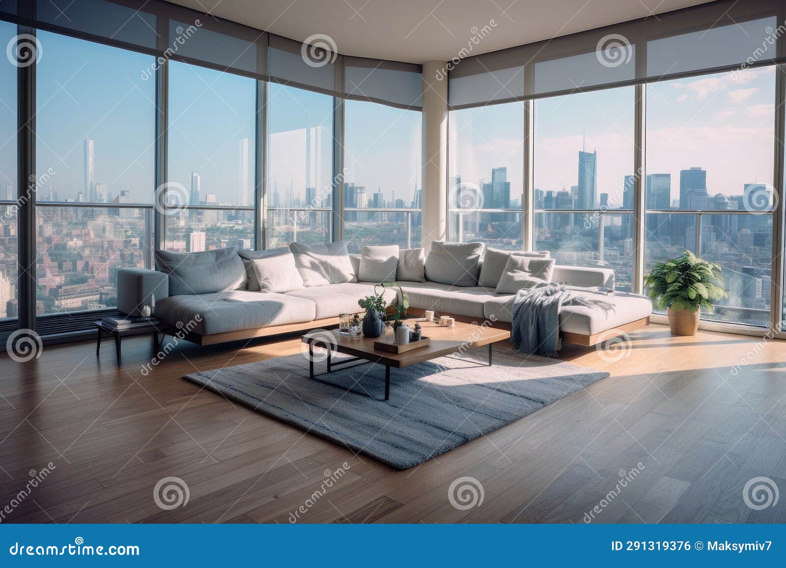 Large Apartment with Beautiful Panoramic View, Highest Floor. Stock ...