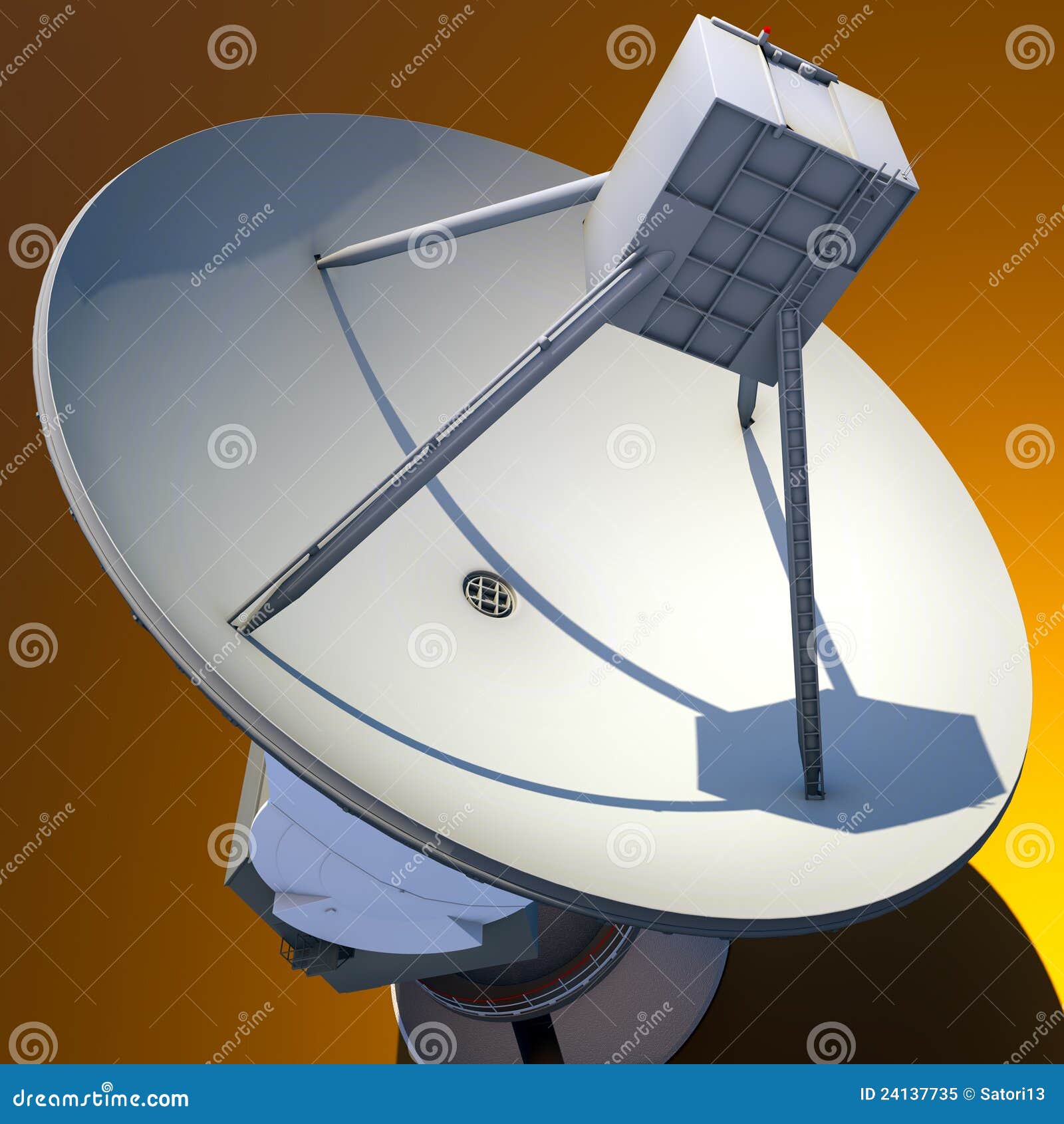 Array Of Satellite Dishes Or Radio Antennas Against Night Sky. Space ...
