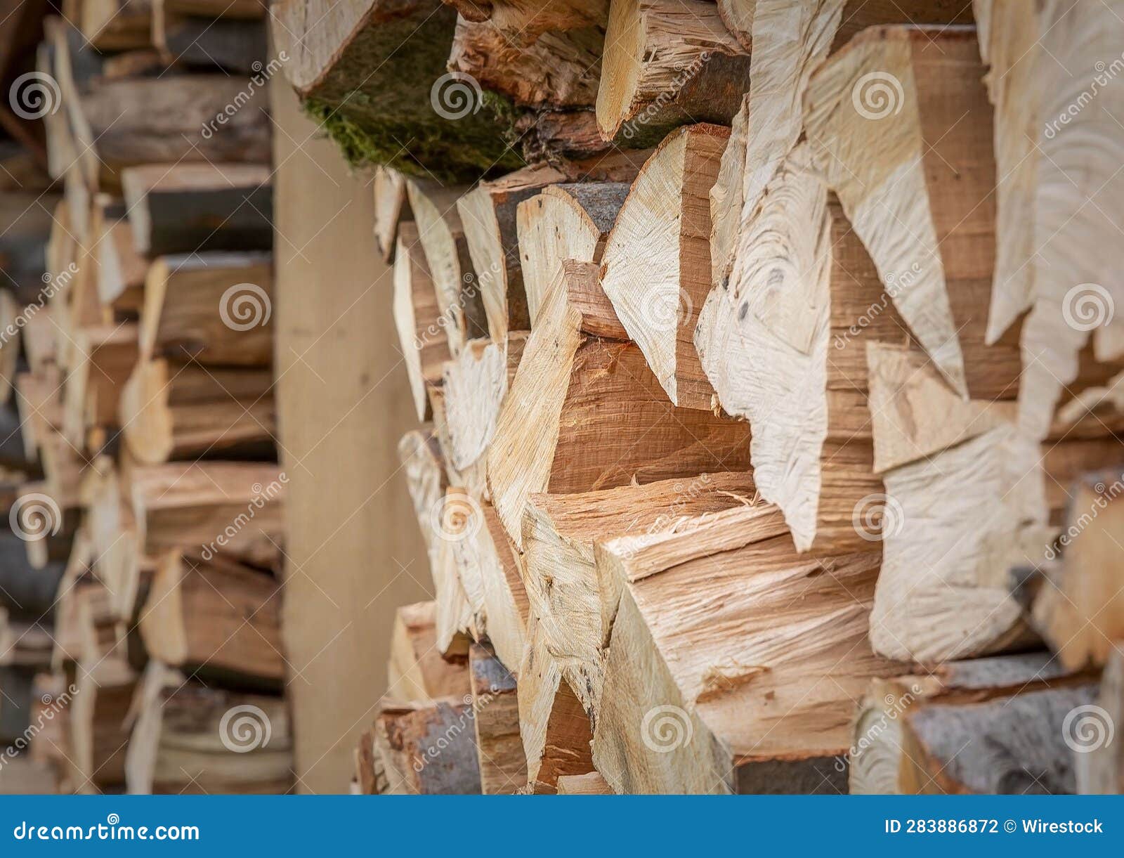 Large Assortment of Cut Lumber Neatly Stored in a Stack. Stock Photo ...
