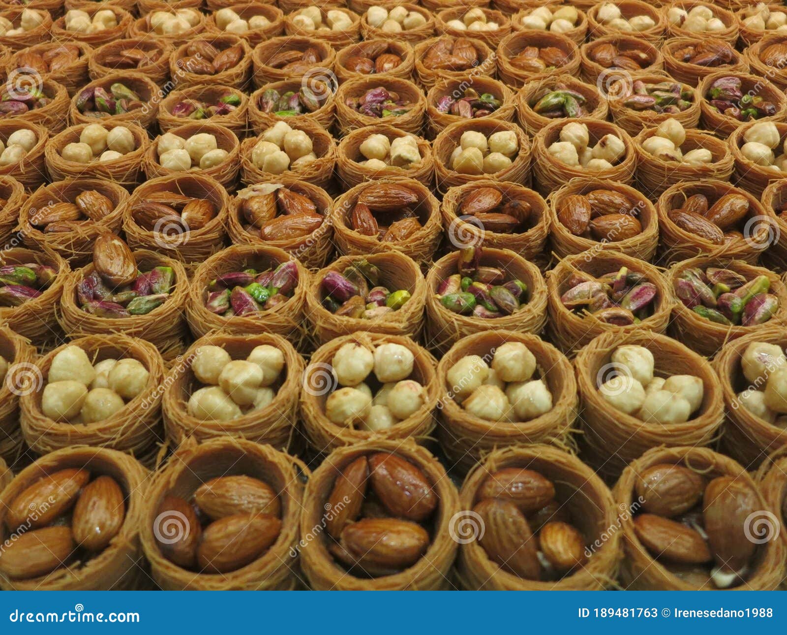 Large Assortment of Different Types of Baklava Stock Image - Image of ...