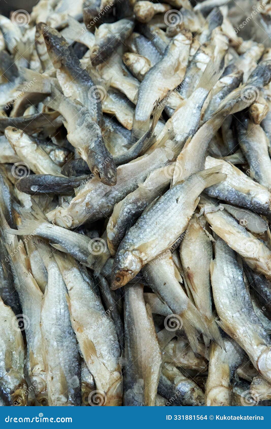 A Large Assortment of Dried Fish is on Display in the Asian Store Stock ...