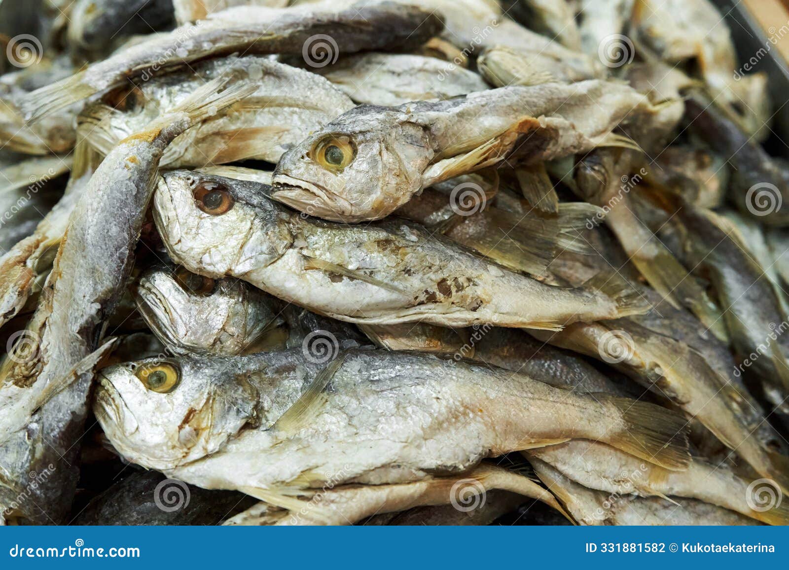 A Large Assortment of Dried Fish is on Display in the Asian Store Stock ...