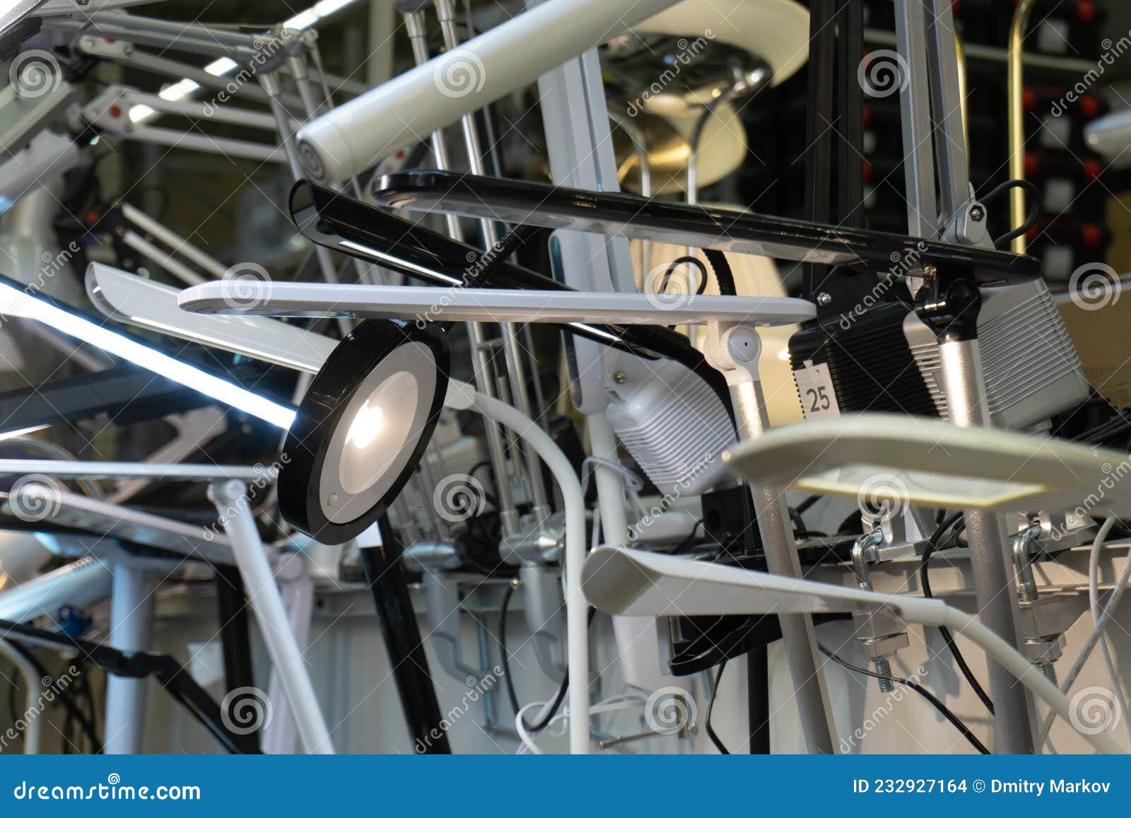 Large Assortment of Table Lamps in a Lighting Store Stock Photo - Image ...