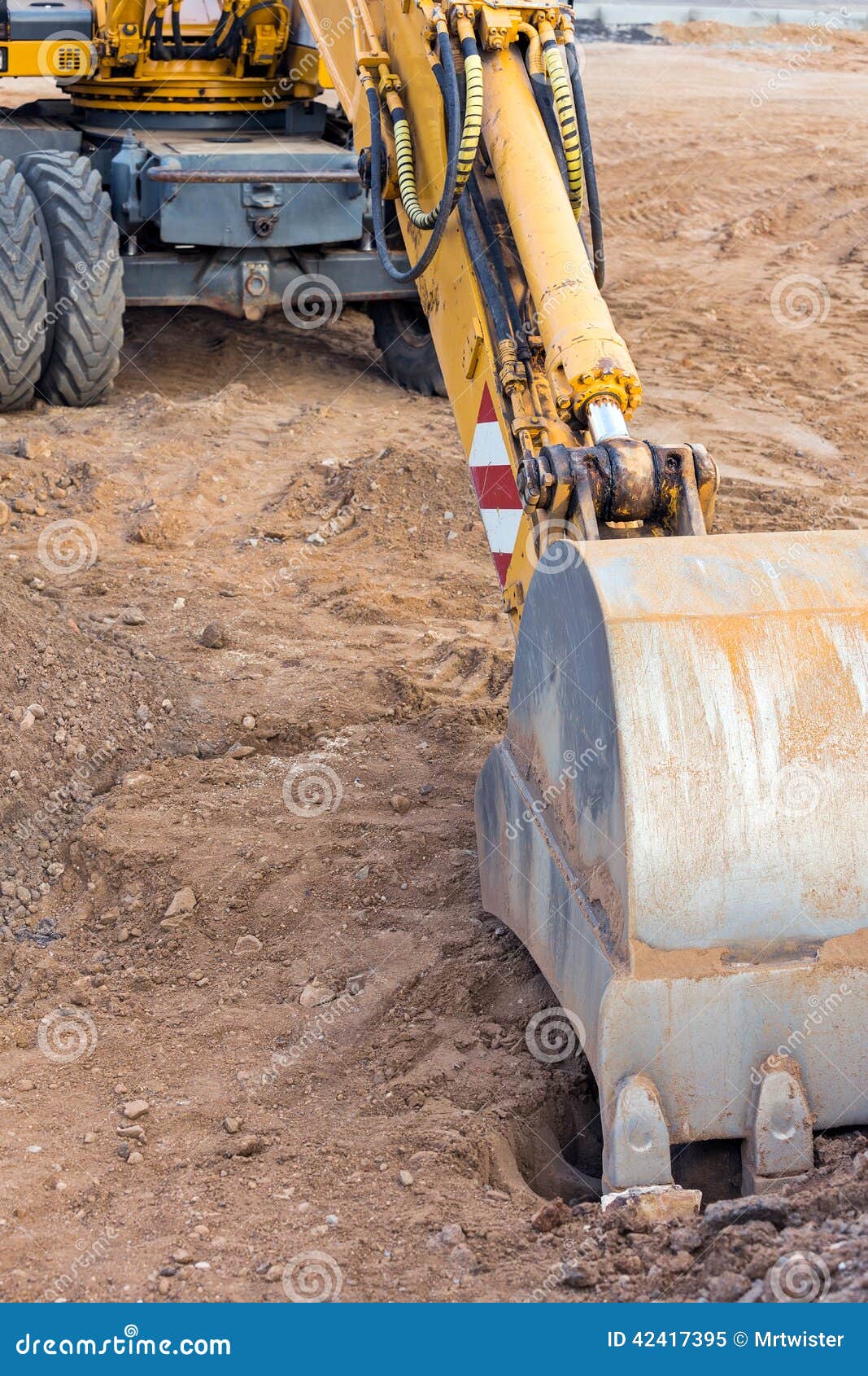 Large backhoe stock image. Image of diesel, digging, industry - 42417395