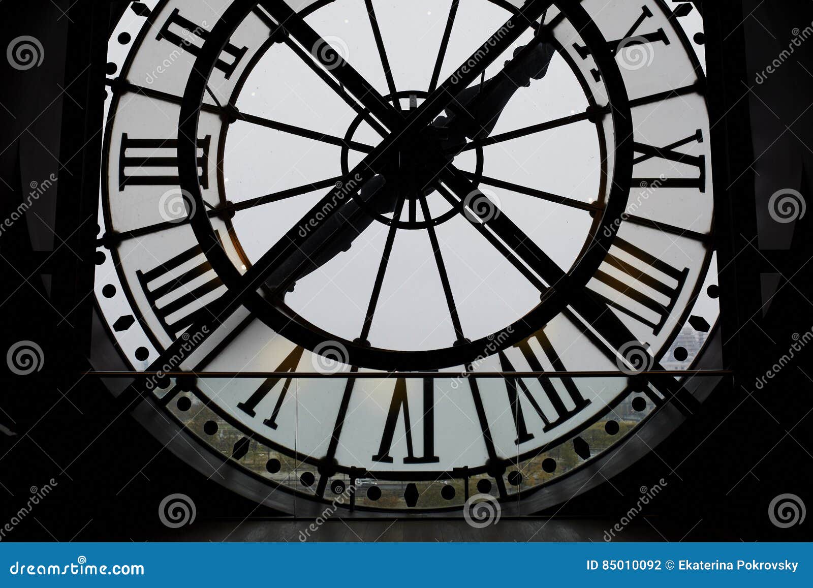 Large Backlit Clock in the Orsay Museum, Paris Stock Photo - Image of ...