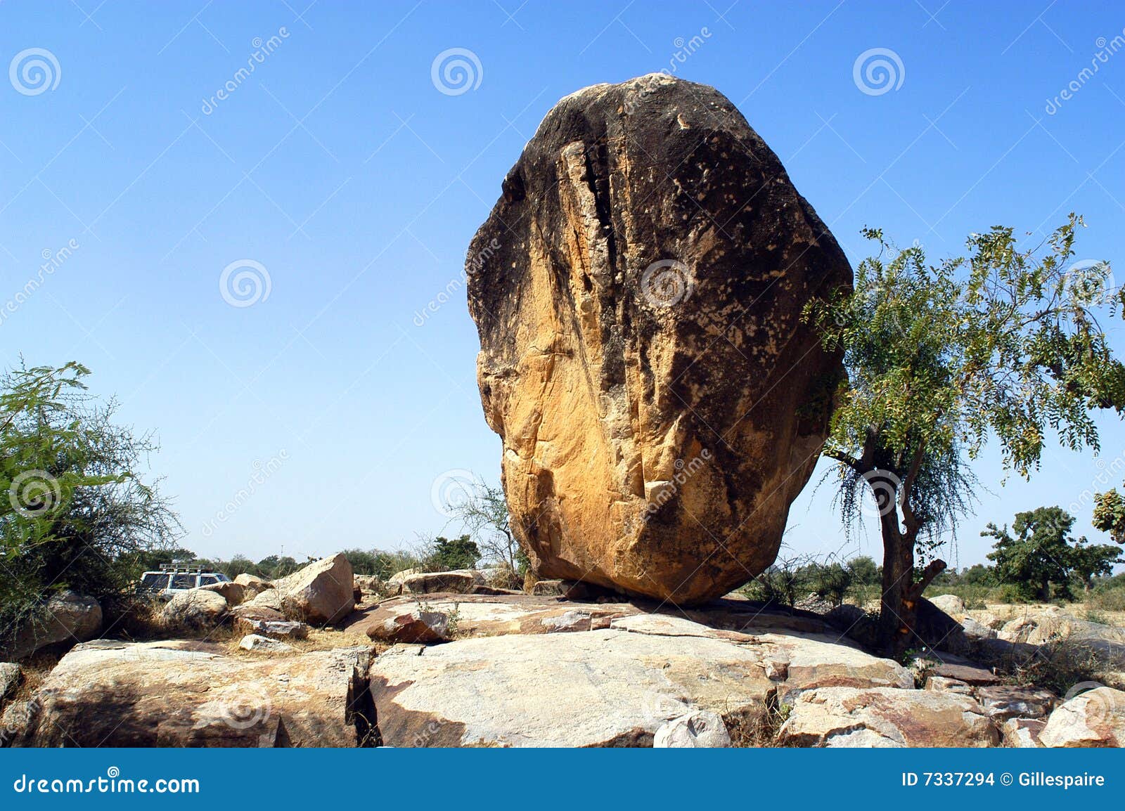 Large balanced rock stock photo. Image of unique, burkina - 7337294