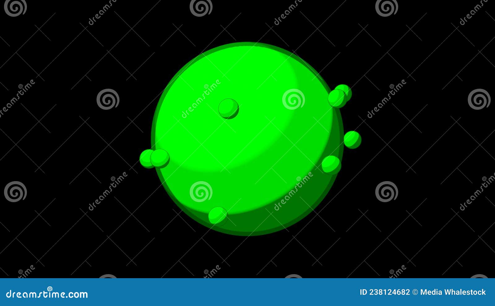 Large Ball with Rotating Circle. Design. Colored Ball with Balls ...