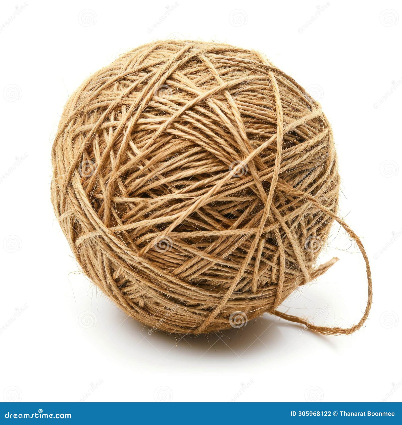 Large Ball of Twine Isolated on a White Background, Perfect for ...
