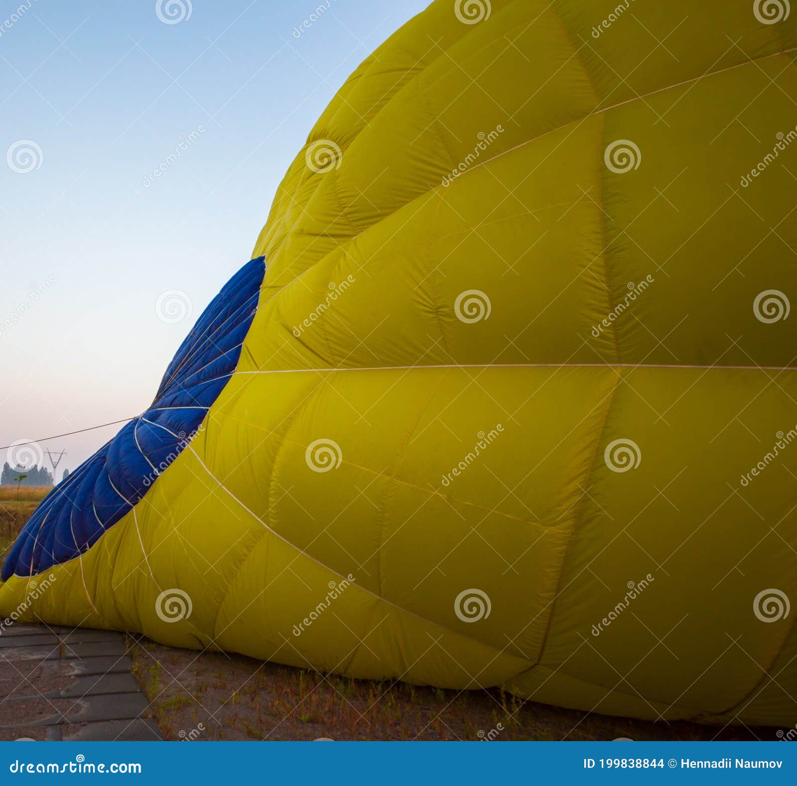 A Large Balloon Lies on the Ground Stock Photo - Image of balloon ...