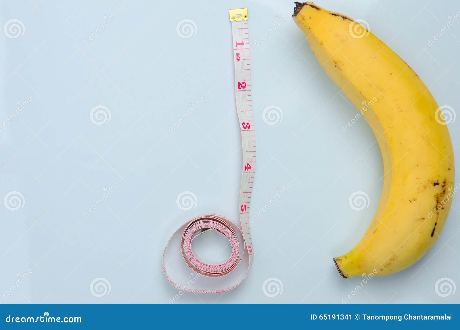 Large Banana with Measuring Tape Stock Image - Image of funny ...