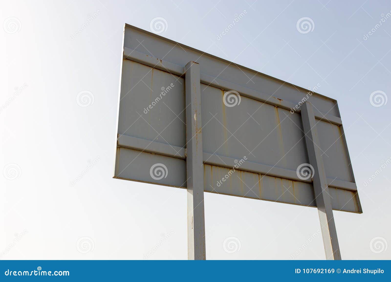 A Large Banner on the Background of the Sky Stock Image - Image of ...